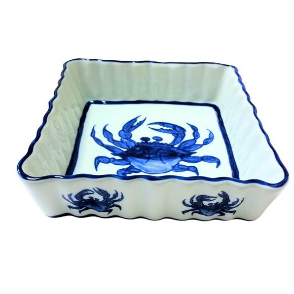 SII | Dining | Maryland Blue Crab Kitchen Porcelain Square Serving Dish ...
